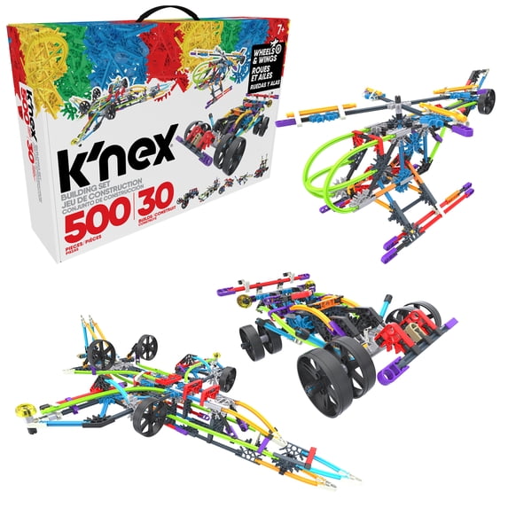 K'NEX Classics 500 Pc/ 30 Model Building Set - Wings & Wheels - Walmart.com