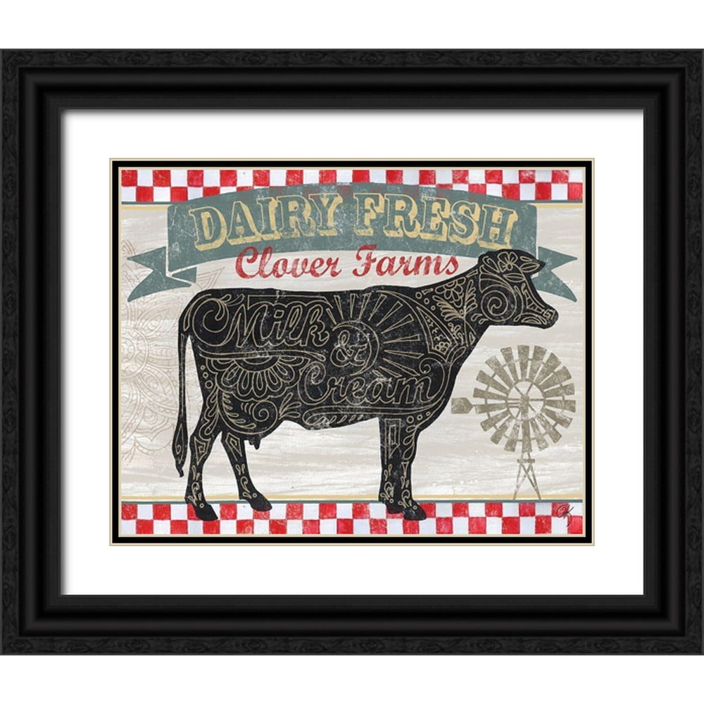 K, Onna 14x12 Black Ornate Wood Framed with Double Matting Museum Art ...