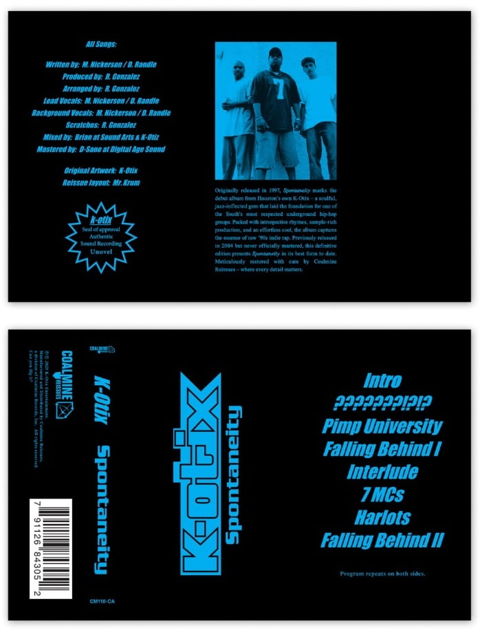 K-Otix - Spontaneity - Music & Performance - Cassette - Walmart.com