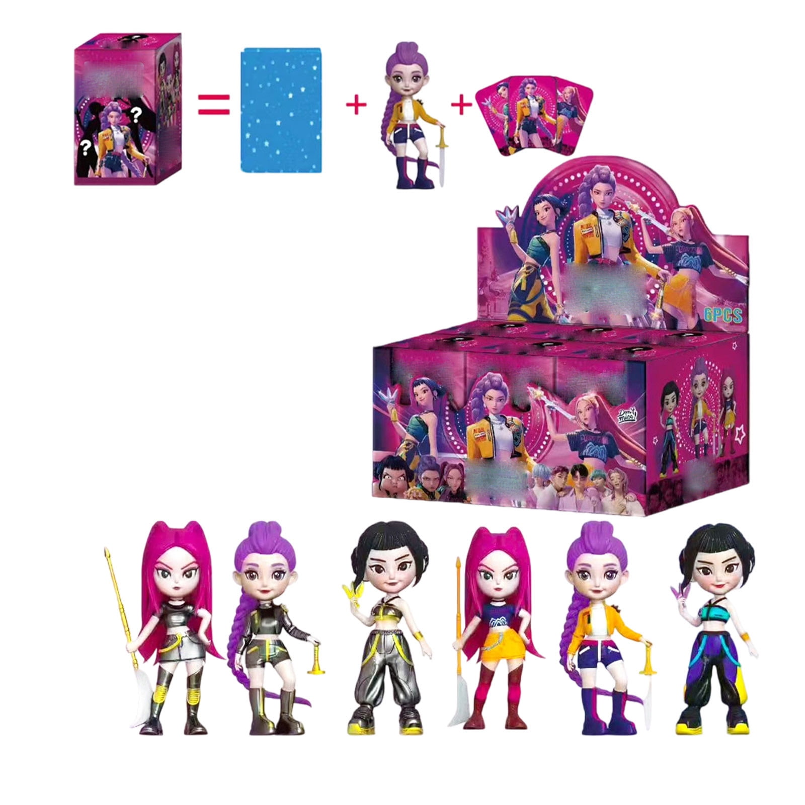 K+POP Action Figures B-Series 6Pcs 3D Handmade Desktop Decorations ...
