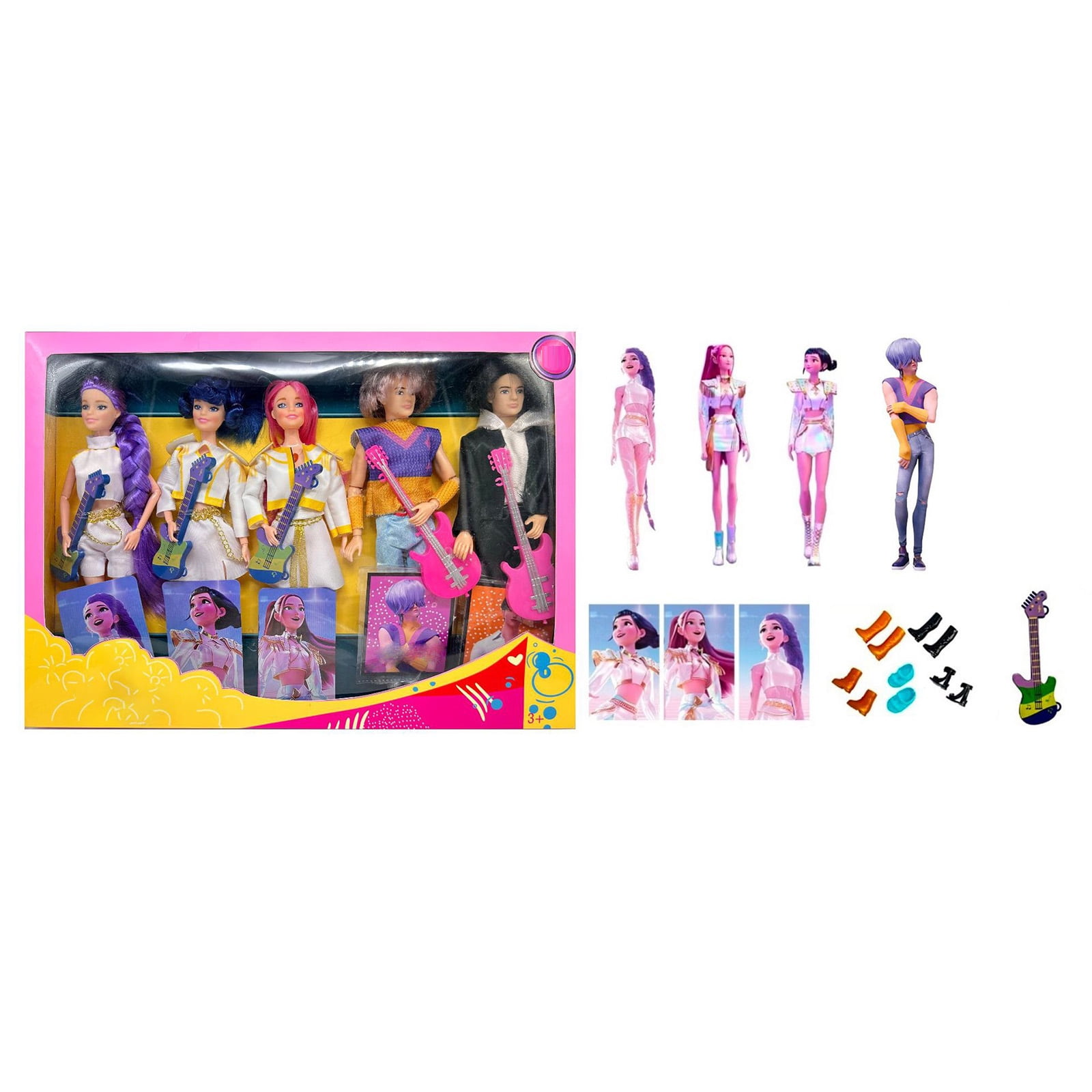 K+POP Action Figures Gifts Box with 4x Character Cards, Music ...