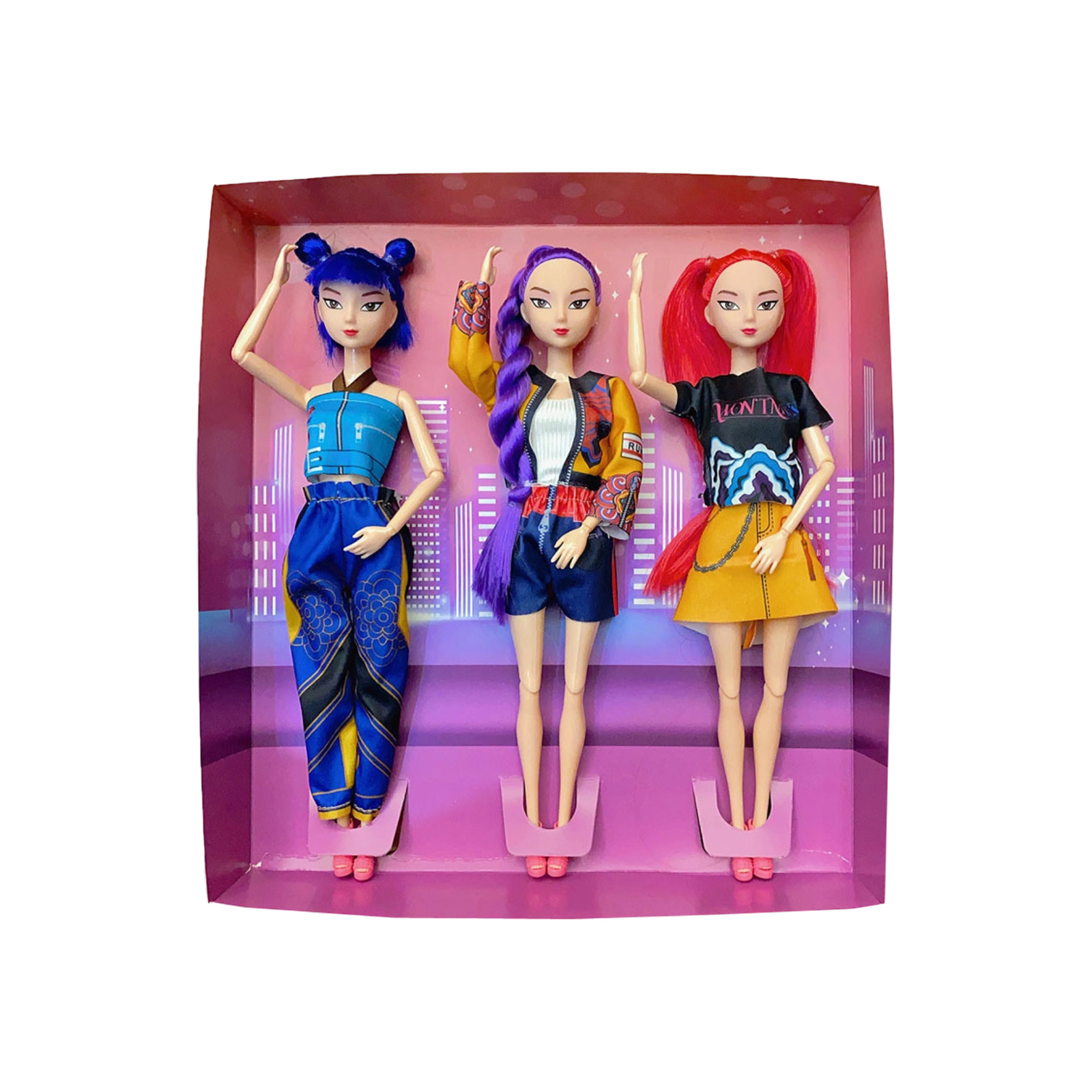 K+POP Action Figures Squad Members Collectible Dolls Set - 3 11.8 inch ...