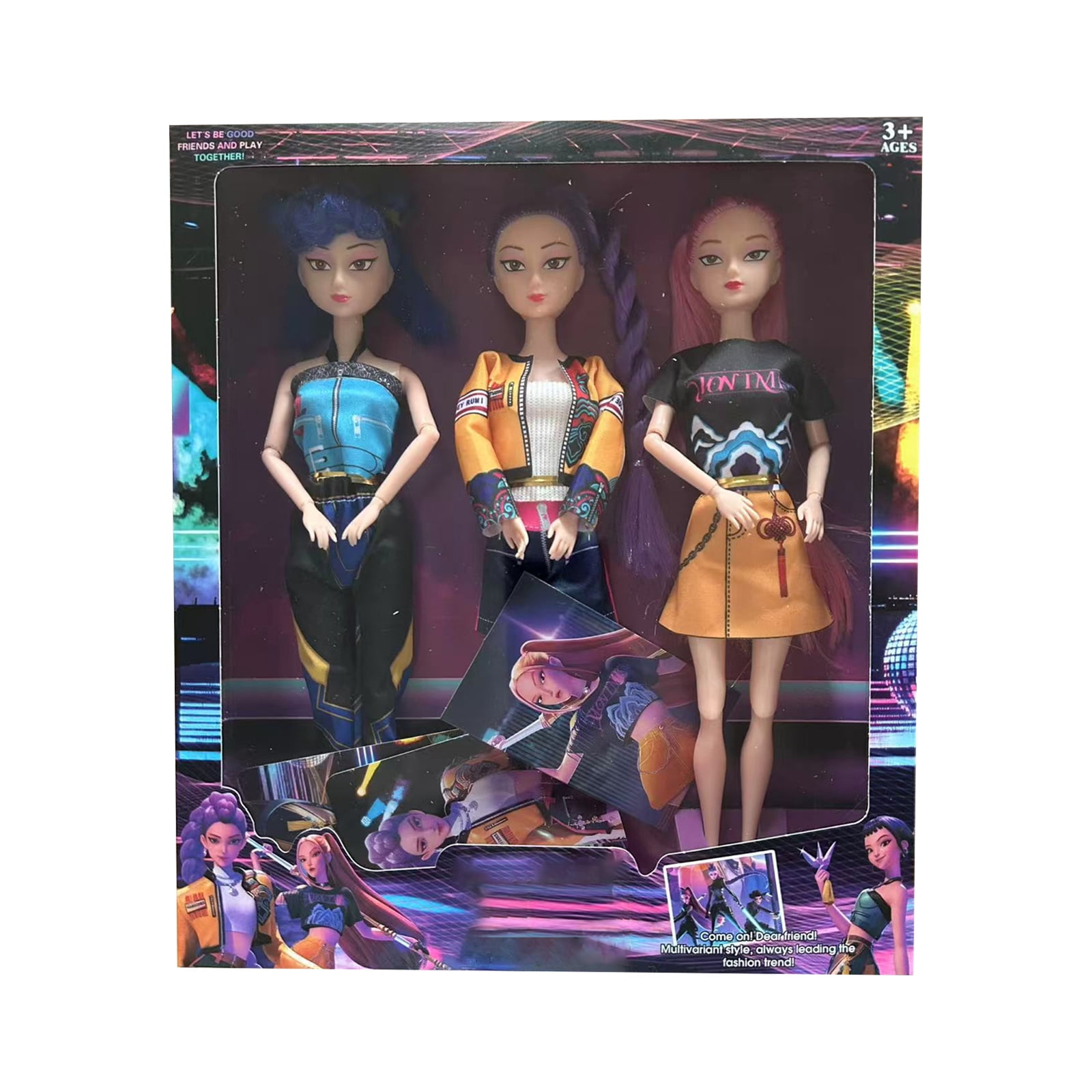 K-POP Dé-mon Huntrixs Anime Doll Collection - 3 Singer Group Figures ...