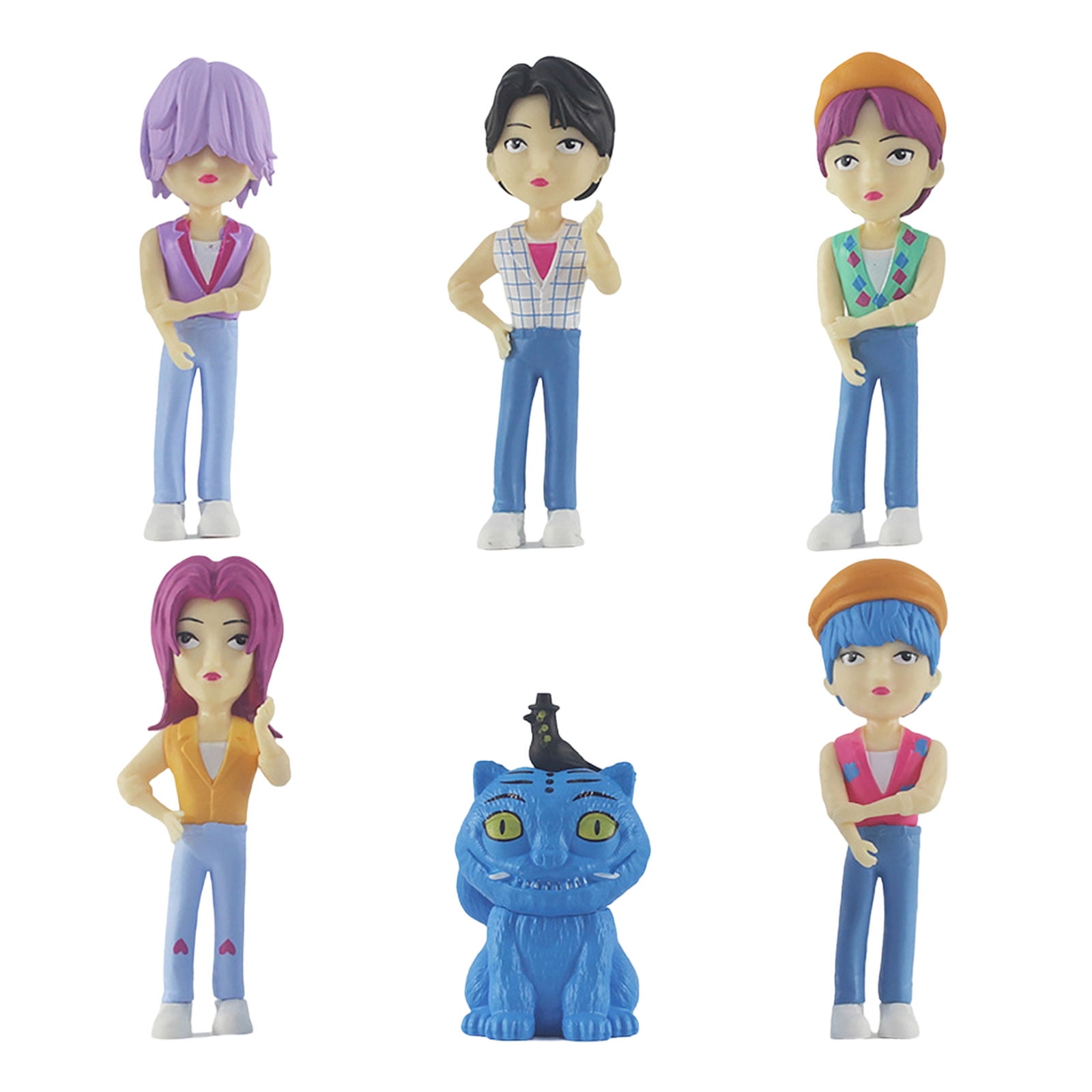 K-POP Dem+on Hun+ters Mini Figure Set, 6PC K-POP Collectible Dolls with ...