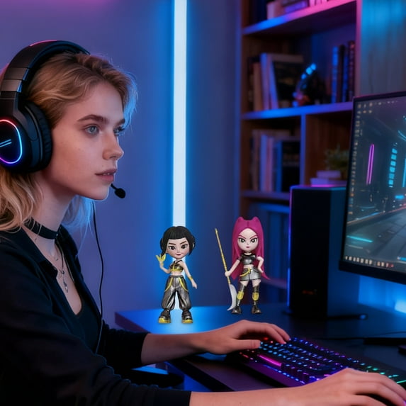 K-POP Dem+on Hun+ters Mini Figure Set, 6PC K-POP Collectible Dolls with ...