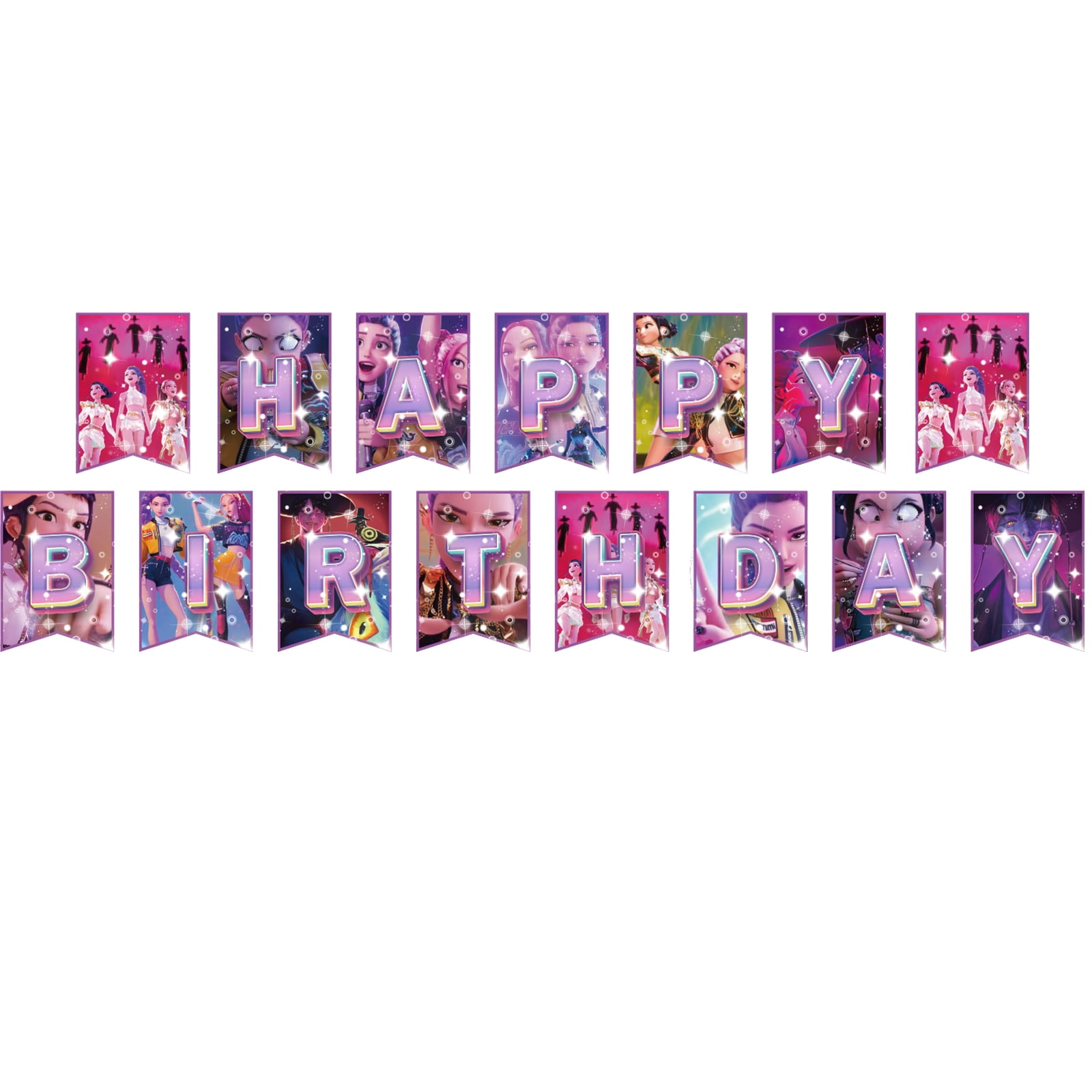 K-POP Demon-Hunter Birthday Party Decoration All-In-One Set, Includes ...