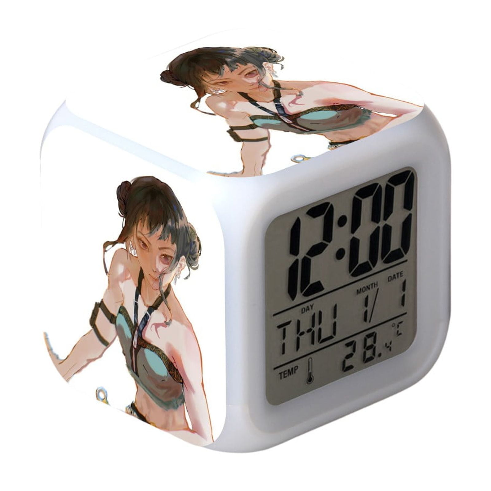 K-POP Demon-Hunter Led Night Light Alarm Clock 7-Color Changing Soft ...