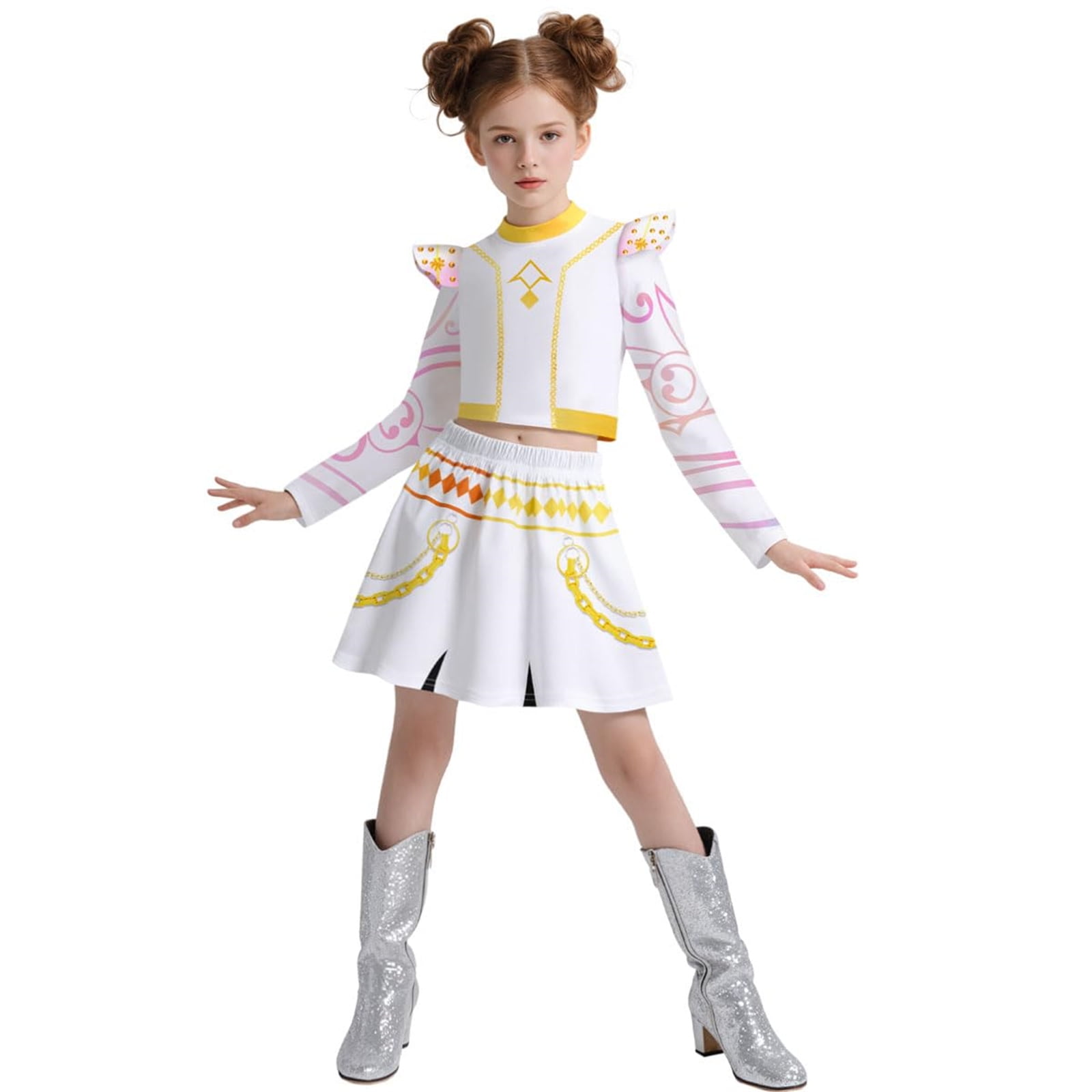 K+POP+Demon+Hunter Outsuits 3-14 Years With Top Skirt Pop Stars Dress up Halloween Suits ...