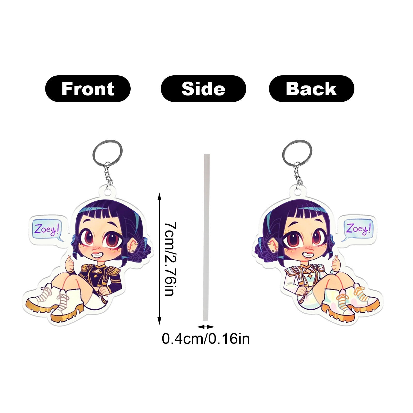 K-POP Demon Hunters - 2.36INCH Keychain Acrylic Pendant Game Peripheral ...