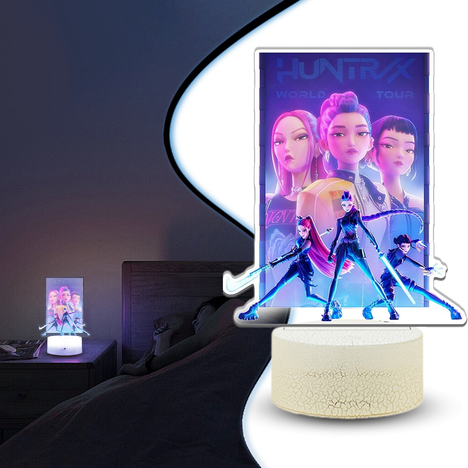 K-POP Demon Hunters Movie Night Light with Remote Control,16 Color ...