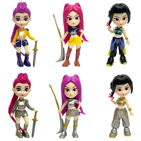 K-POP Dolls Set Dem+on Hun+ters, 6PC K-POP Singer Action Figures with ...
