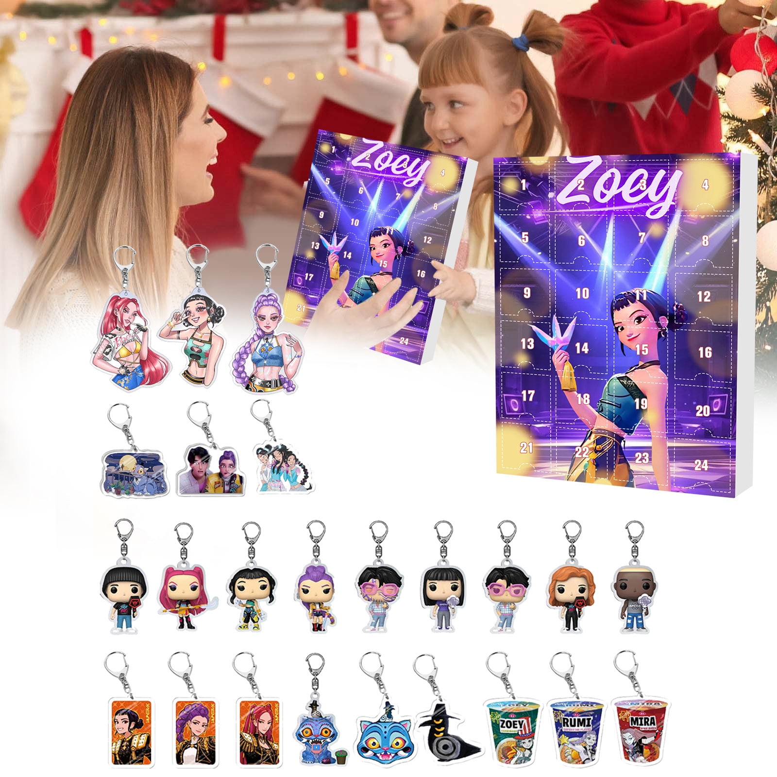 K+POP+Hunter Arrival Calendar Christmas, Double-Sided 2D Arrival ...