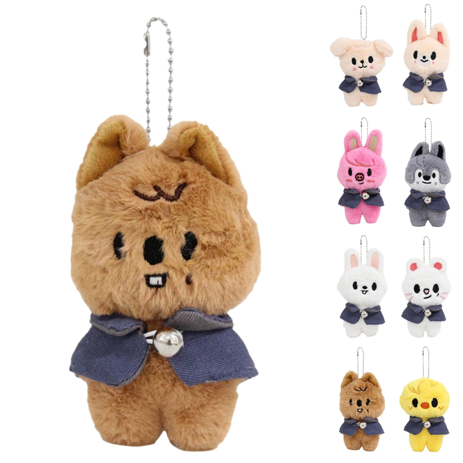 K-POP Stray Kids Keychains Plush Doll, 4.72" SKZOO Plushy Toy Keychain ...