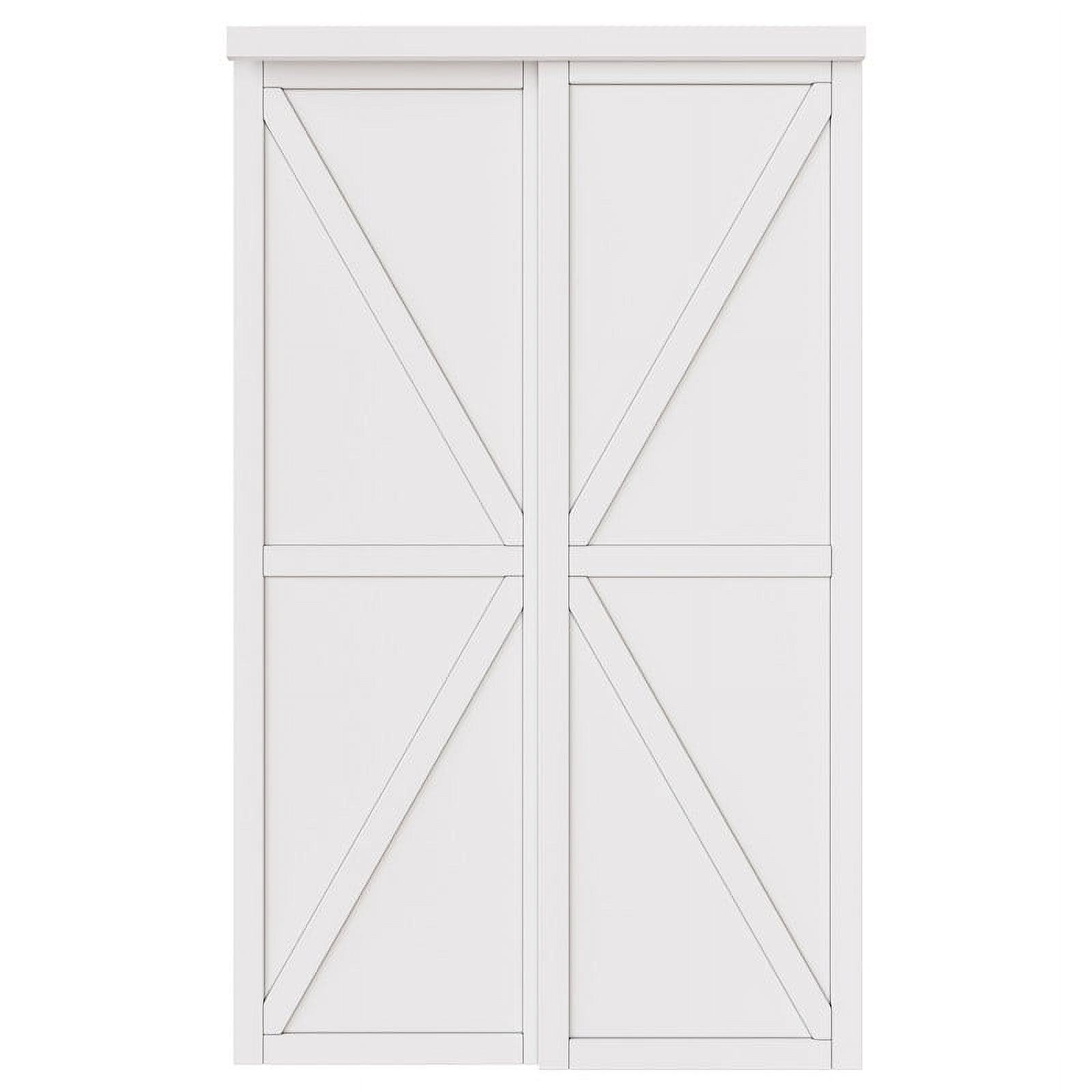 K Panel Bypass Sliding Closet Door with Hardware Kit, Solid Core MDF ...