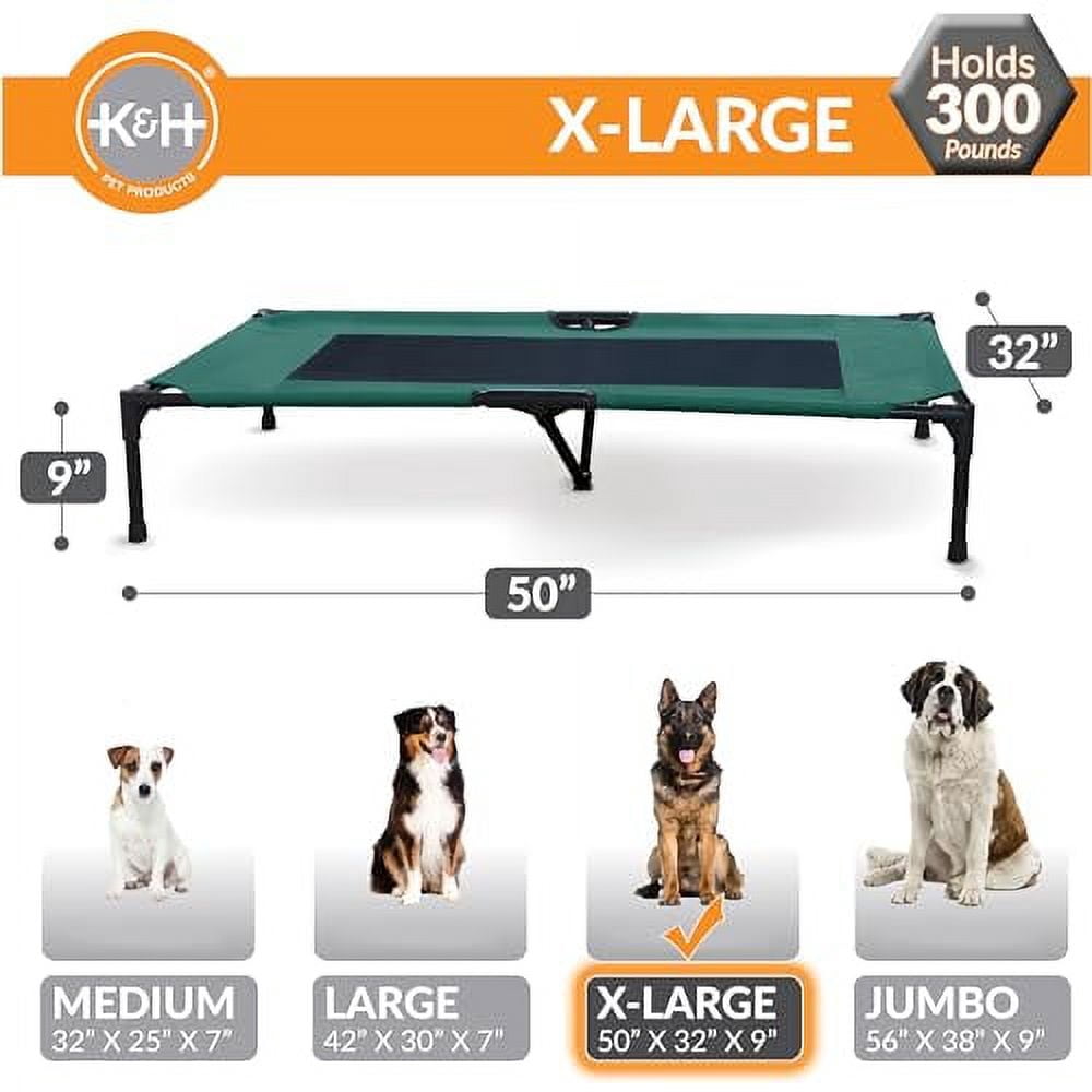K& Pet Products Outdoor Elevated Dog Cot, Breathable Cooling Elevated ...