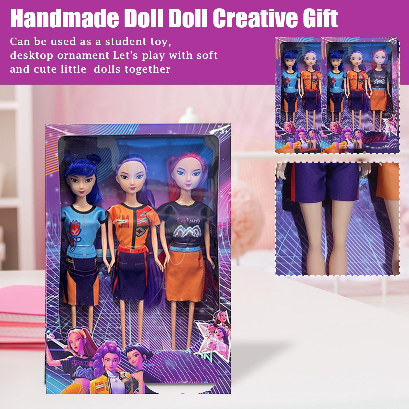 K-Pop 3-Pack Movable Dolls Desktop Decorations For Boys And Girls ...