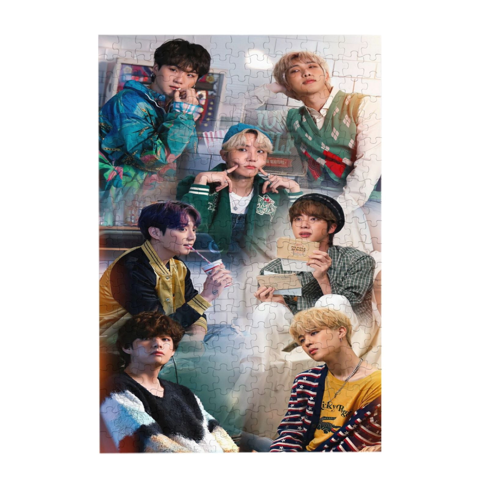 K-Pop BTS Wooden Jigsaw Puzzle - 300 Piece Jungkook Suga V RM Jigsaw ...