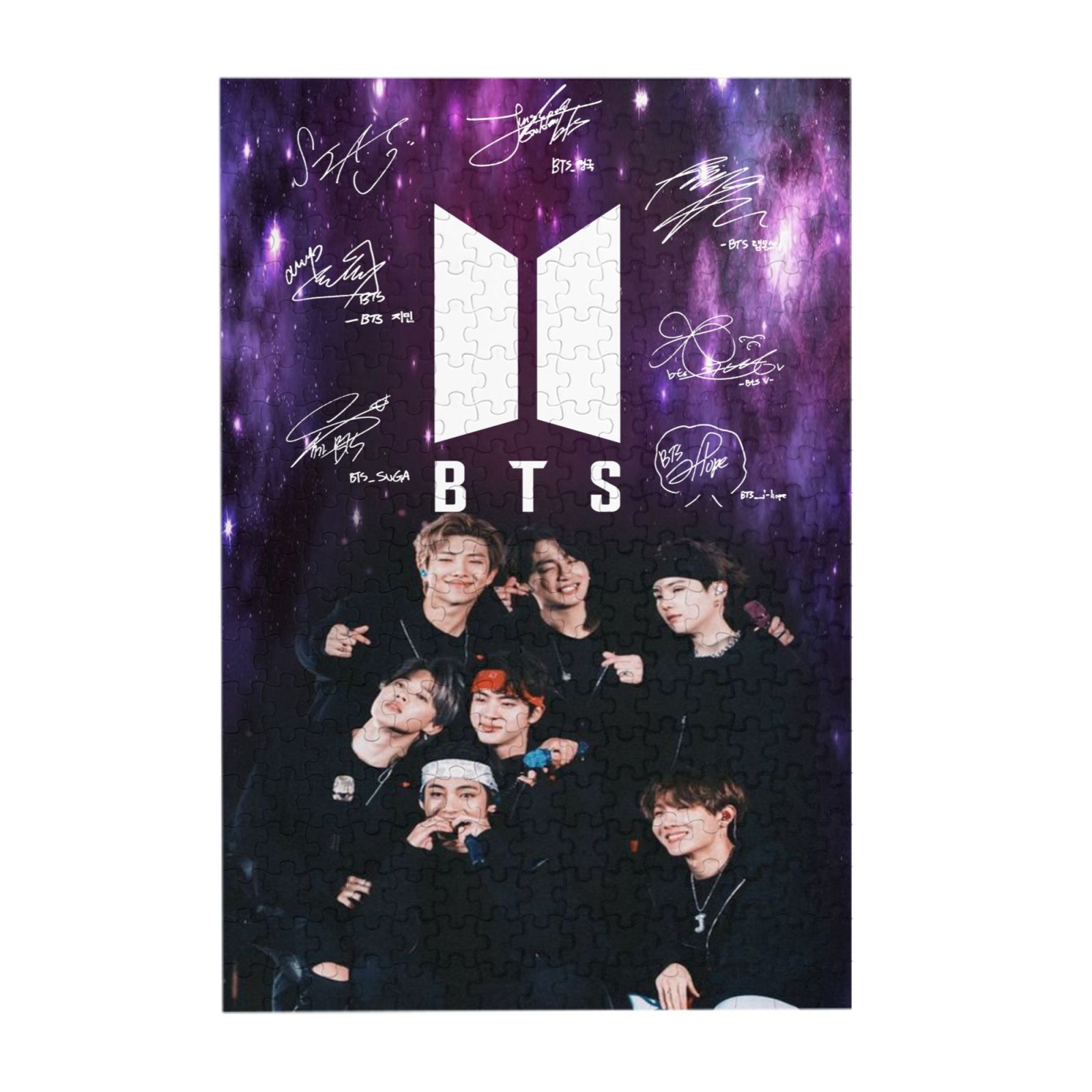 K-Pop BTS Wooden Jigsaw Puzzle - 300 Piece Jungkook Suga V RM Jigsaw ...