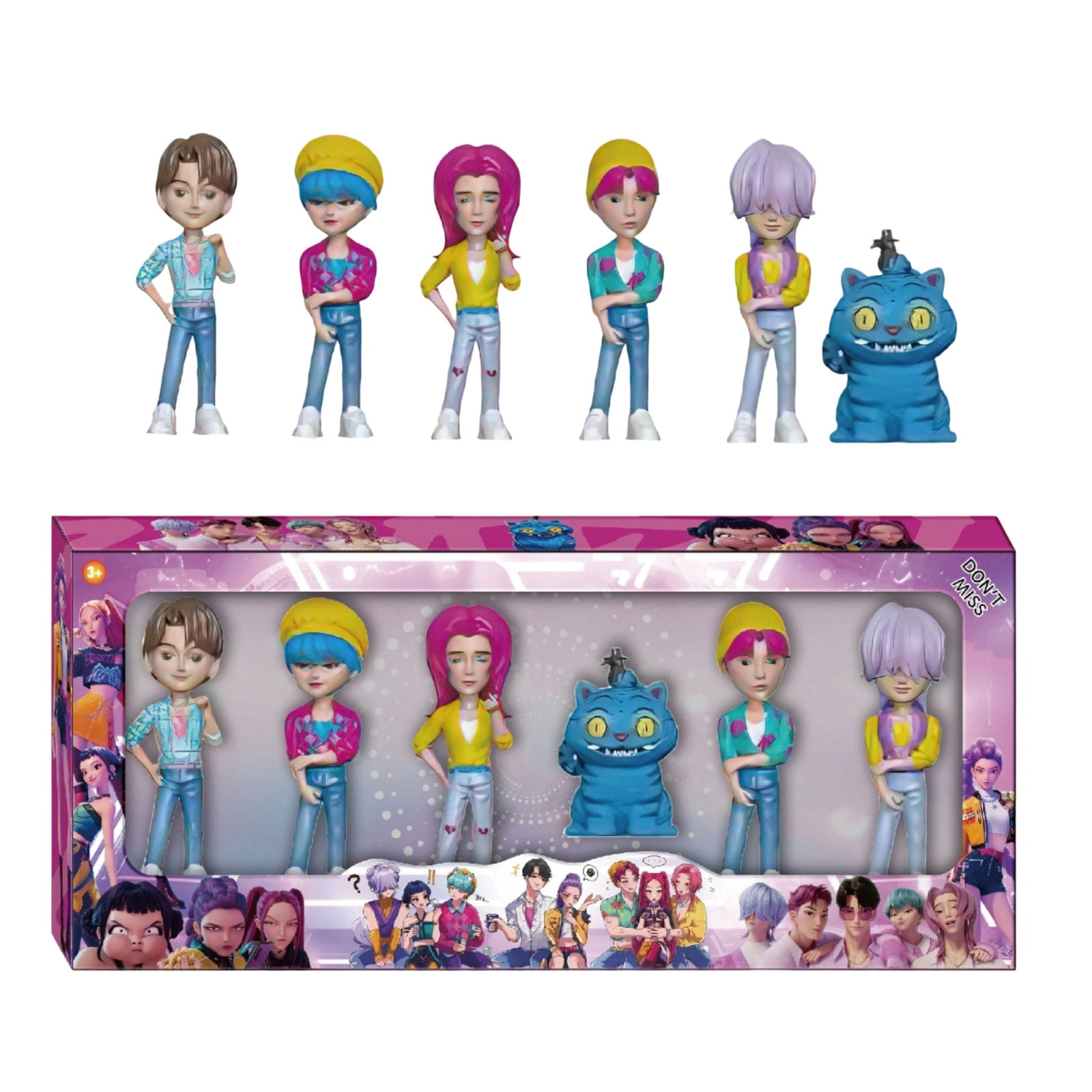 K+Pop Collecting Dolls Set of 6 – Cute Idol Figures for Display ...