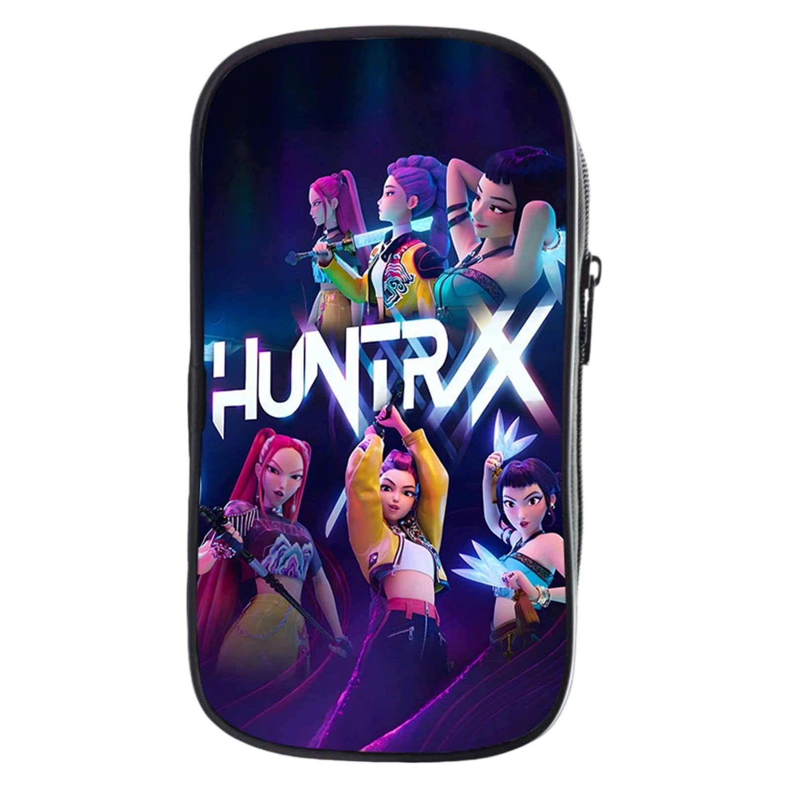 Kp-op Demon Hun-ter Leather Flap Pencil Case -Cosmetic Bag,Zipper ...