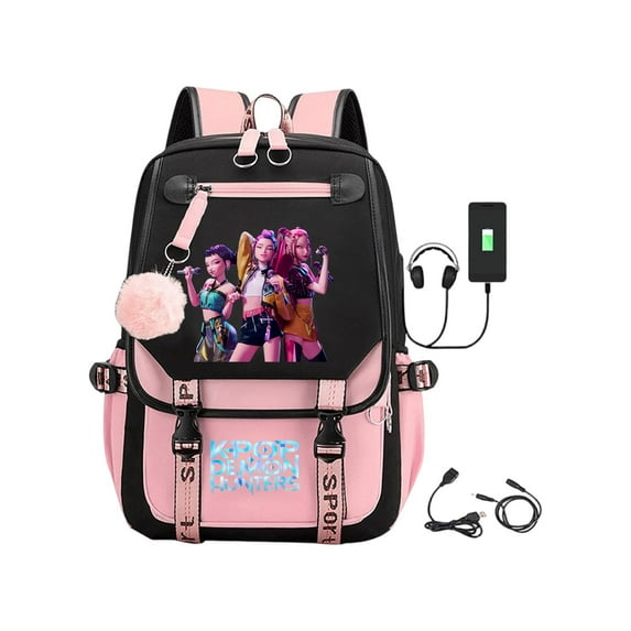 K-Pop Demon Hunters Backpack Huntrix World Tour Backpack Casual ...