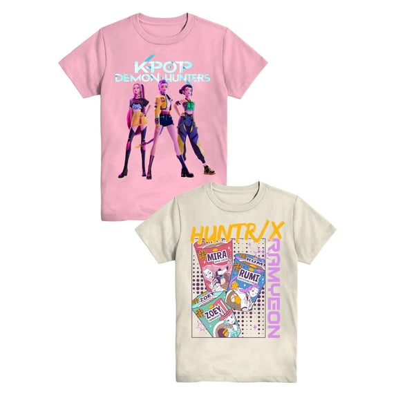 K-Pop Demon Hunters Boys' Graphic 2-Piece Set T-Shirts, Candy Pink and ...