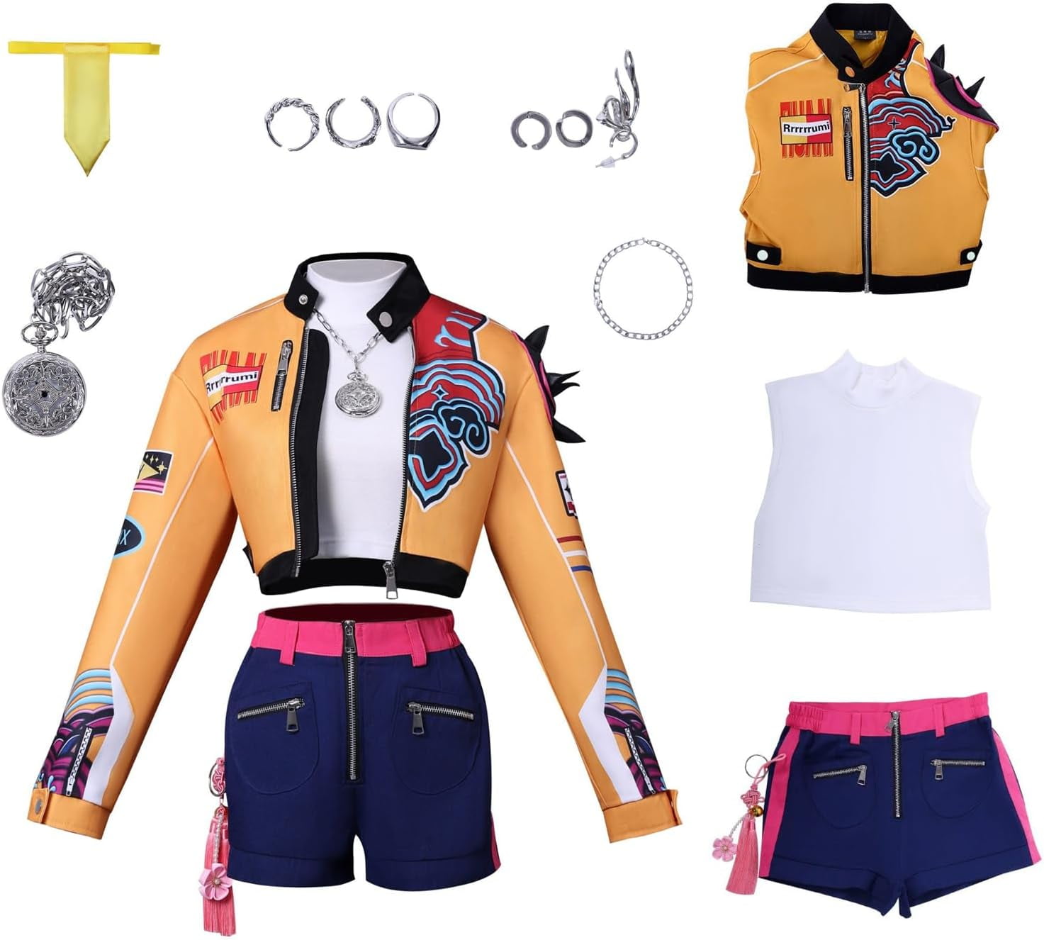 K-Pop: Demon Hunters Cosplay Costume, Rumi Cosplay Fantasy Outfits ...