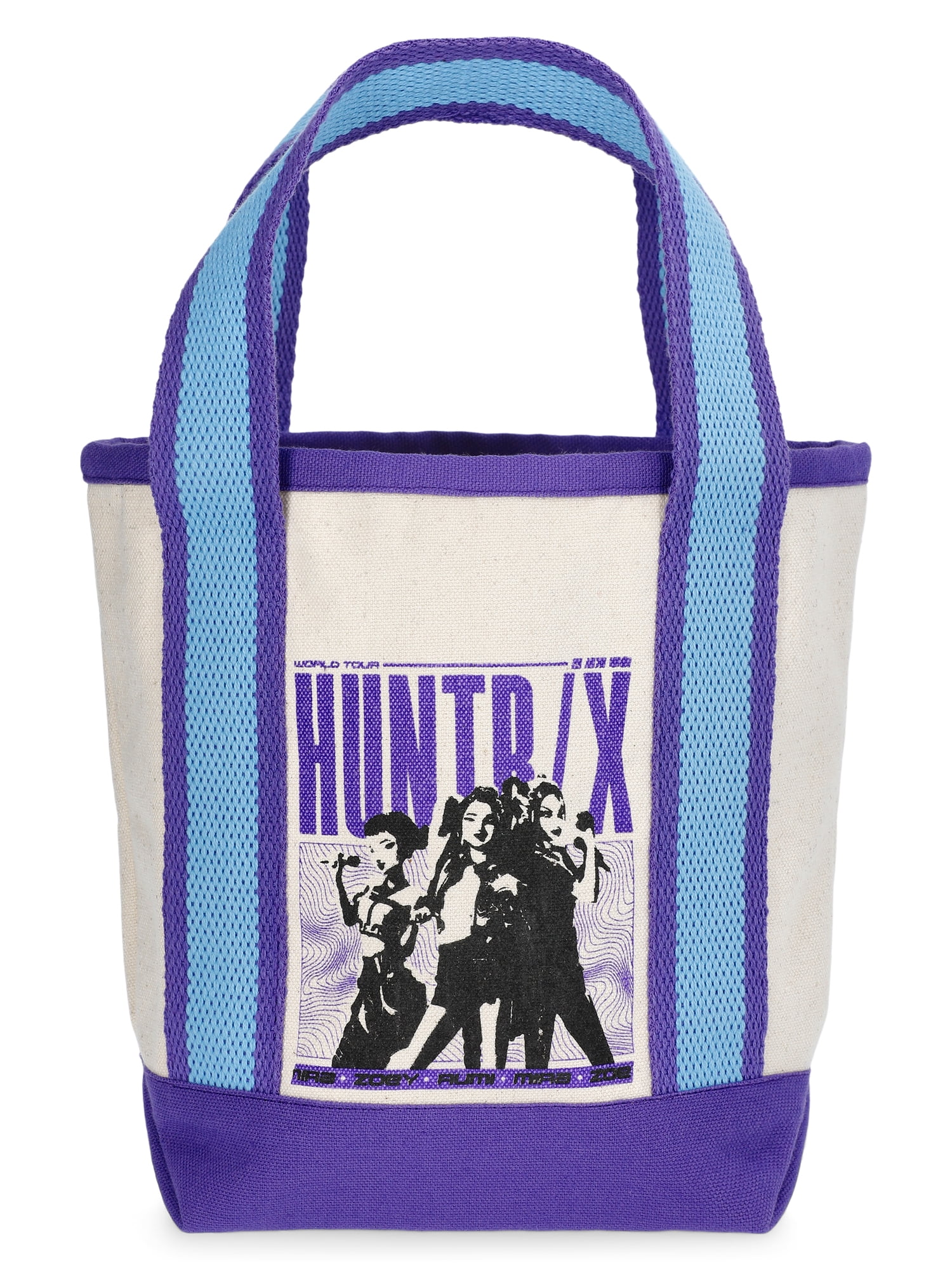 KPop Demon Hunters Girls' 8" Cotton Canvas Mini Tote Bag, Purple ...