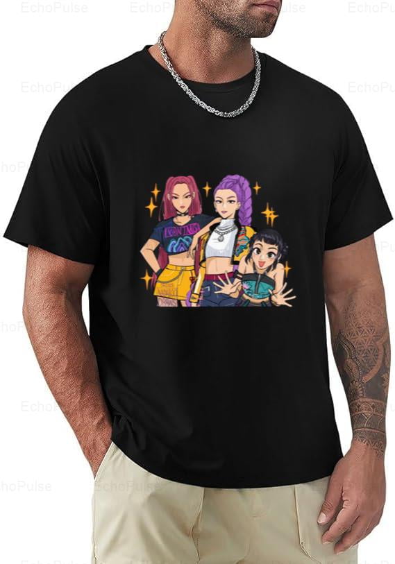 K-Pop Demon Hunters Huntrix Drawing Zoey Rumi Mira Fan Art Unisex T ...