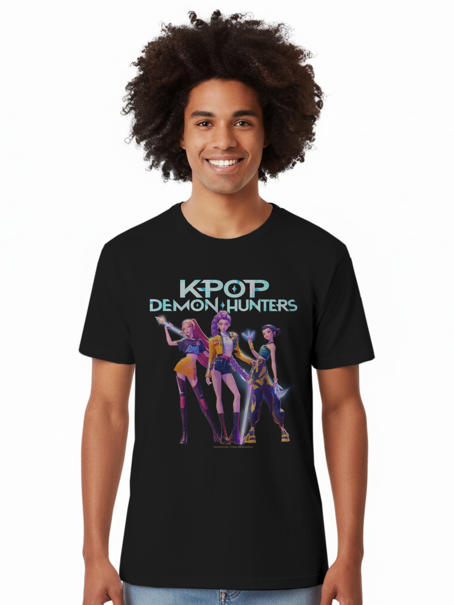 K-Pop Demon Hunters, Men's & Big Men's Graphic Tee, Hero Group, Sizes S ...