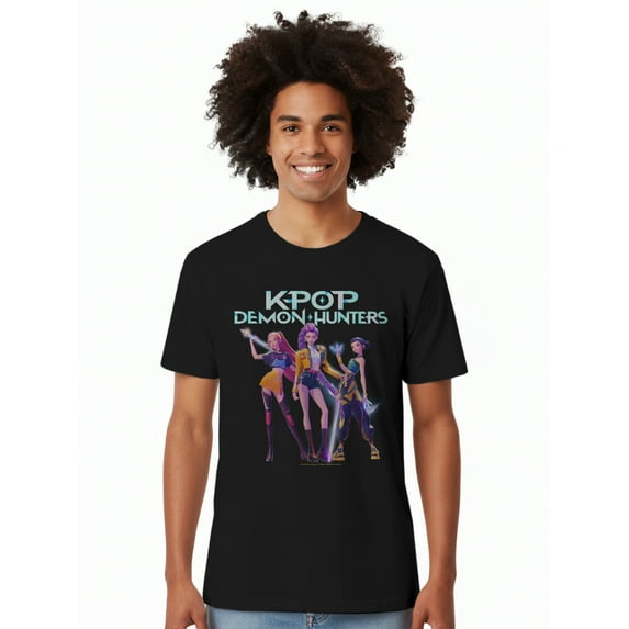 K-Pop Demon Hunters, Men's & Big Men's Graphic Tee, Hero Group, Sizes S ...