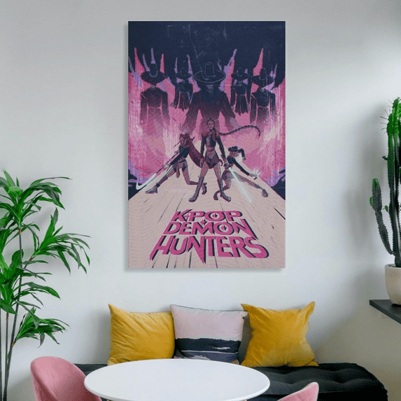 K-Pop Demon Hunters Movie Poster, Fantasy Animated Wall Art for Living ...