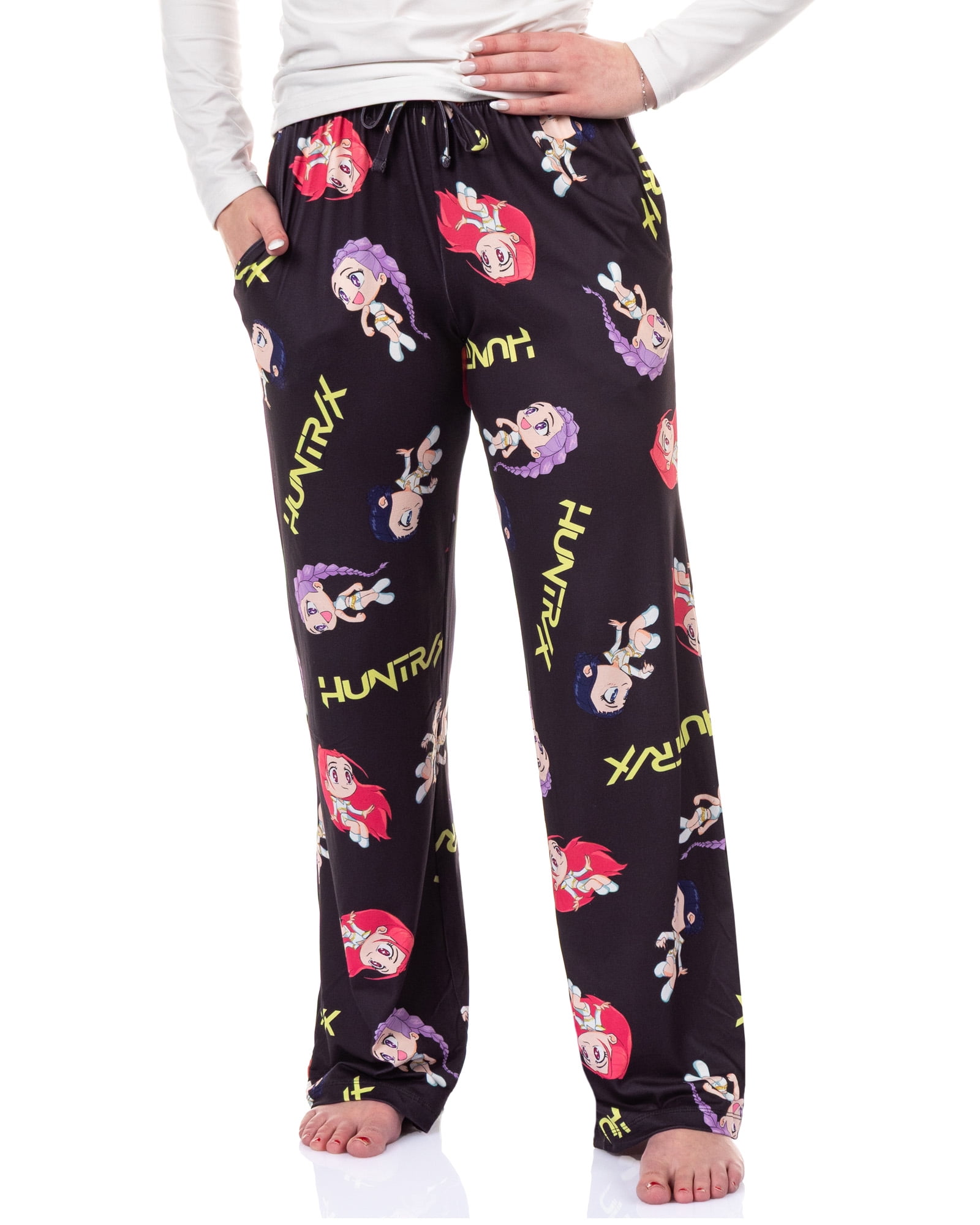 K-Pop Demon Hunters Pajama Pants HUNTR/X Chibi Toss Men's Loungewear ...
