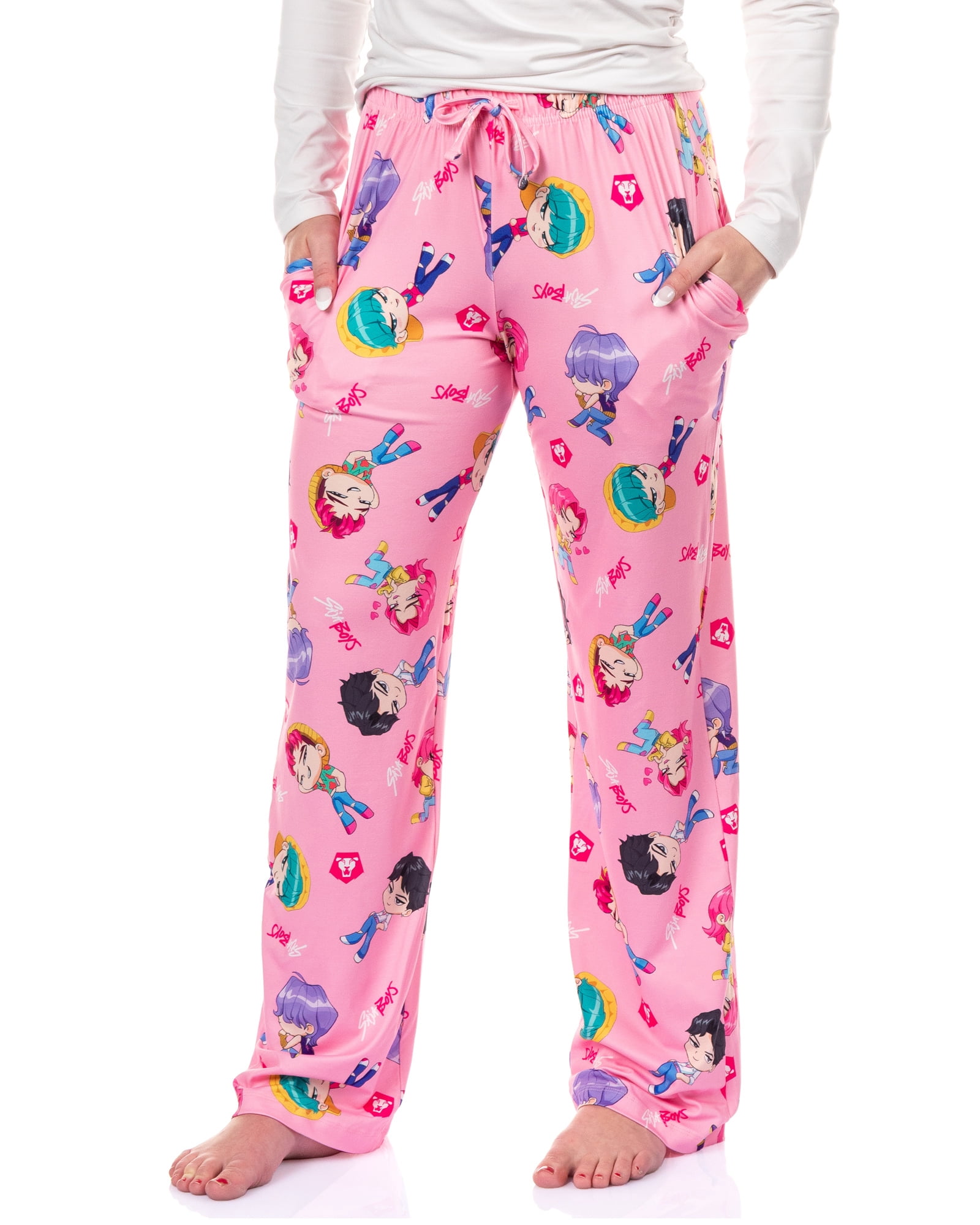 K-Pop Demon Hunters Saja Boys Pajama Pants Women's Chibi Toss Lounge ...
