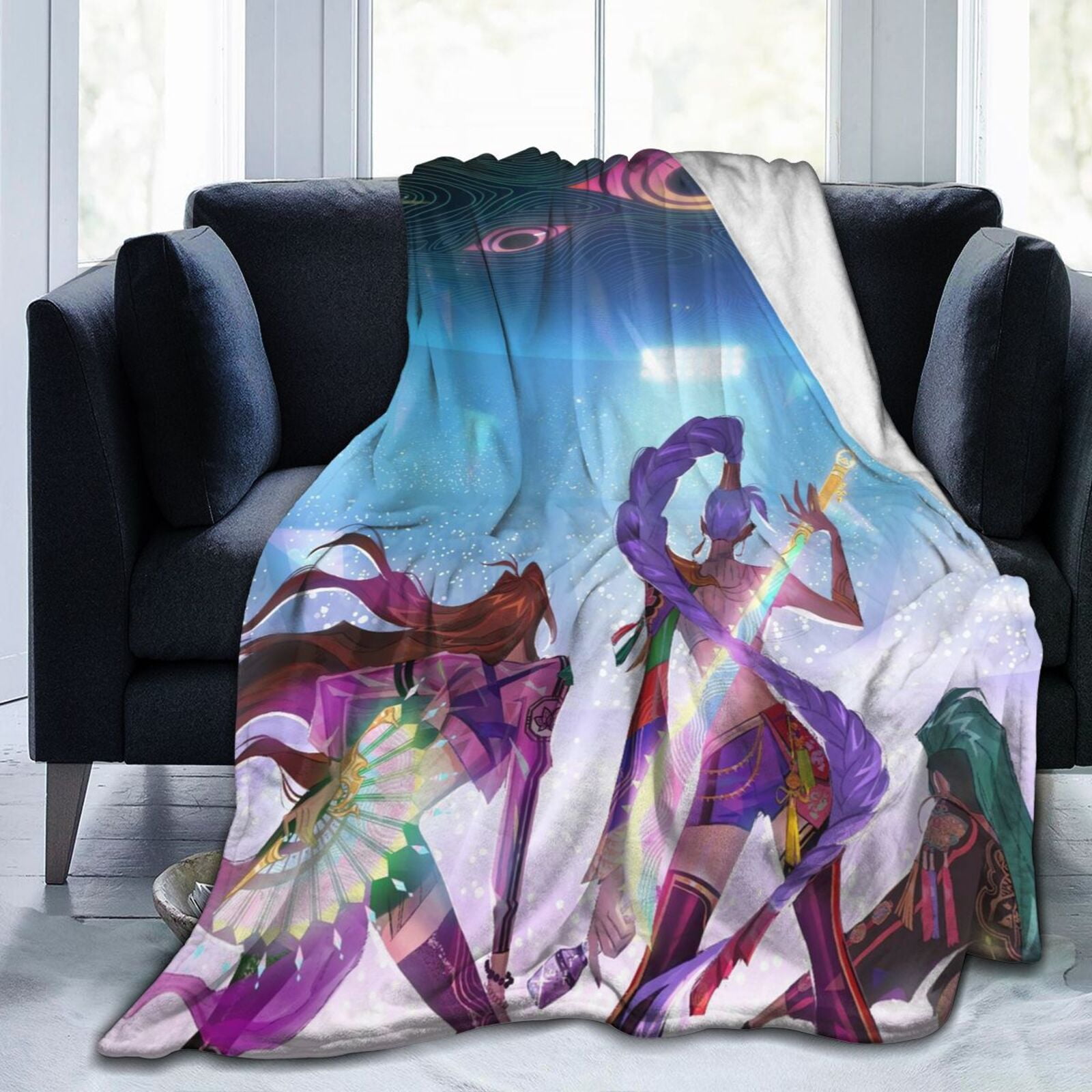 K-Pop Demon Hunters Throw Blanket,Soft Cozy Sofa Blanket Decorative ...