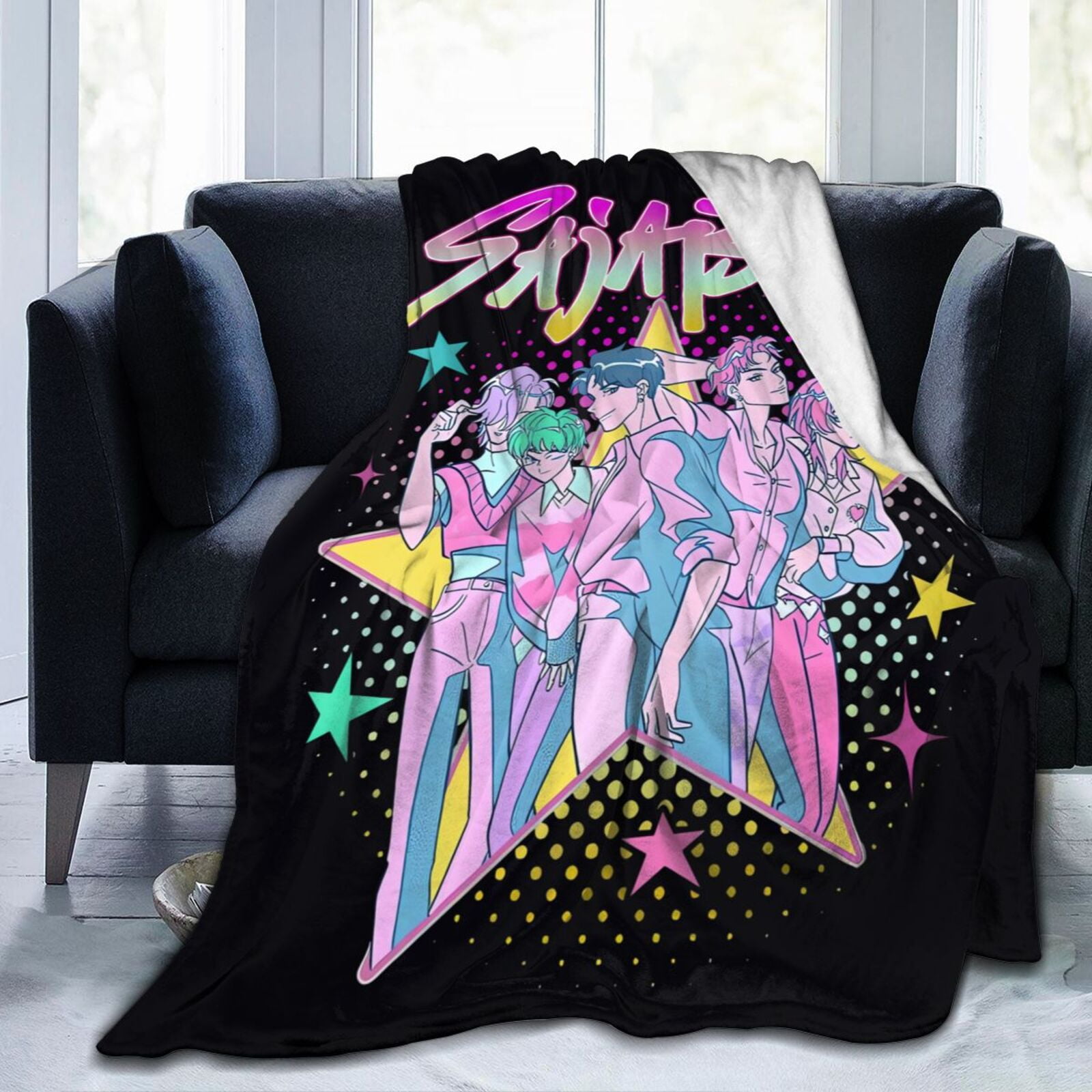 K-Pop Demon Hunters Throw Blanket,Soft Cozy Sofa Blanket Decorative ...