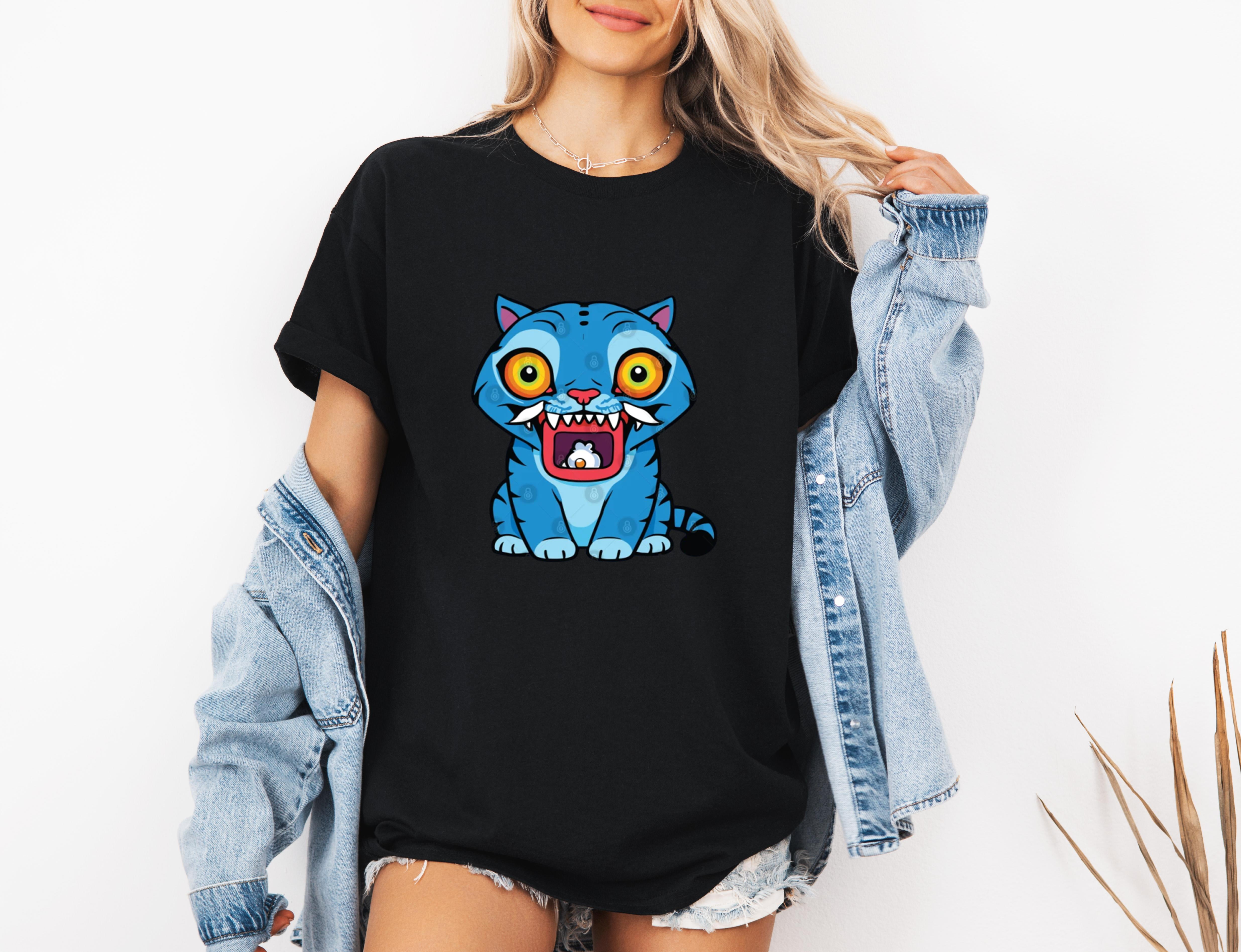 K Pop Demon Hunters Tiger and Bird Cute Anime Fan Art Graphic Unisex T ...