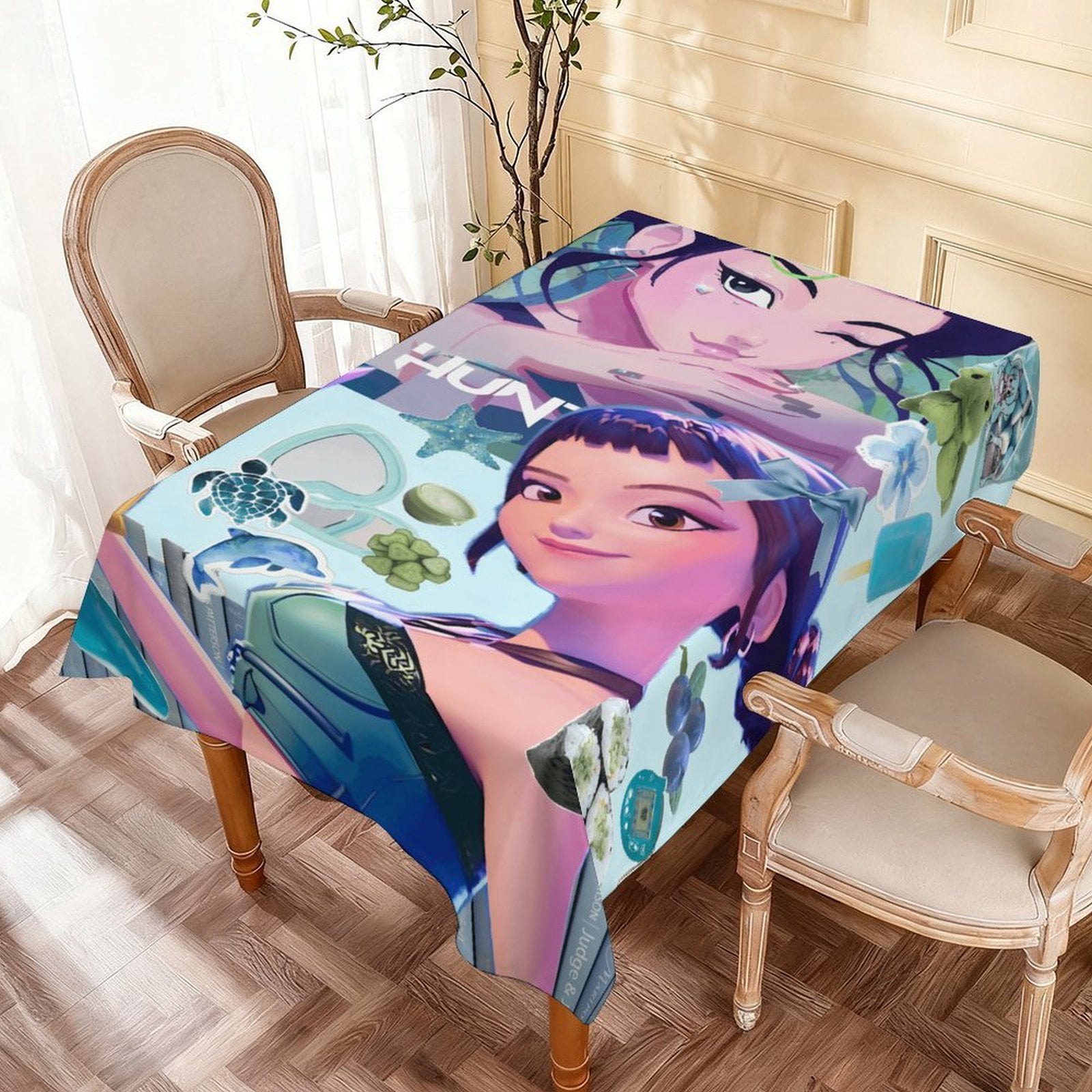 K-Pop Devil Hunter 1 Anime-themed Oxford Cloth Tablecloth for Birthday ...