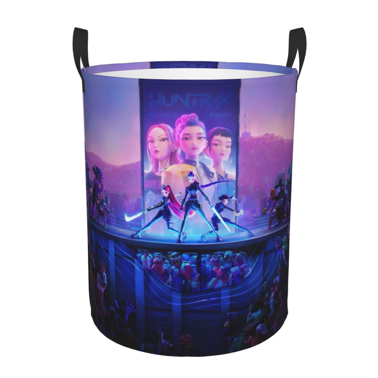 K-Pop Devil Hunter Fabric Laundry Basket with Handles,Waterproof ...