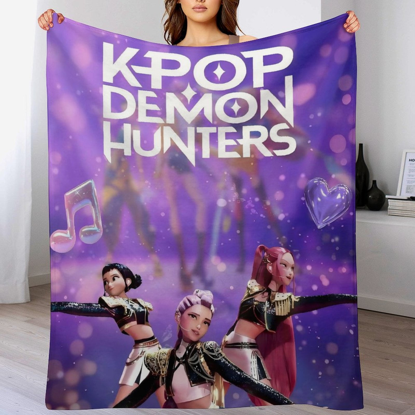 K-Pop Devil Hunter anime lightweight soft throw blanket suitable for ...