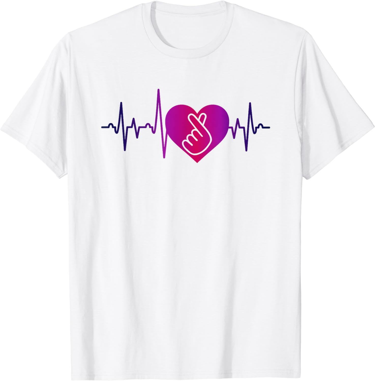 K-Pop Finger Heart Hand Symbol KPop Stan Korean Music Fan T-Shirt ...