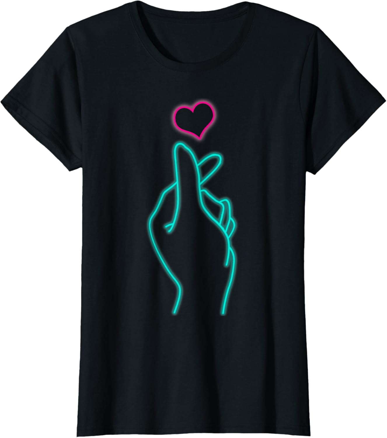 K-Pop Heart Hand Symbol K-Drama Gift T-Shirt - Walmart.com