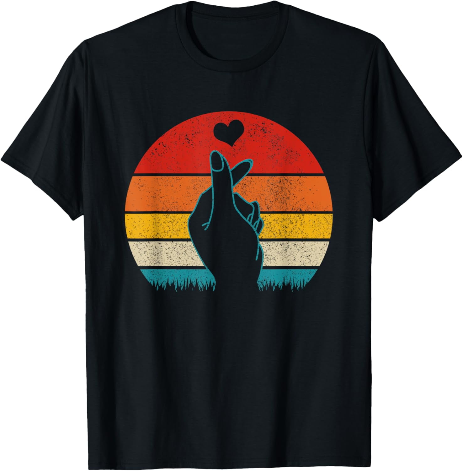 K-Pop Heart Hand Symbol K-Drama Korean Pop Vintage Fan Gift T-Shirt - Walmart.com