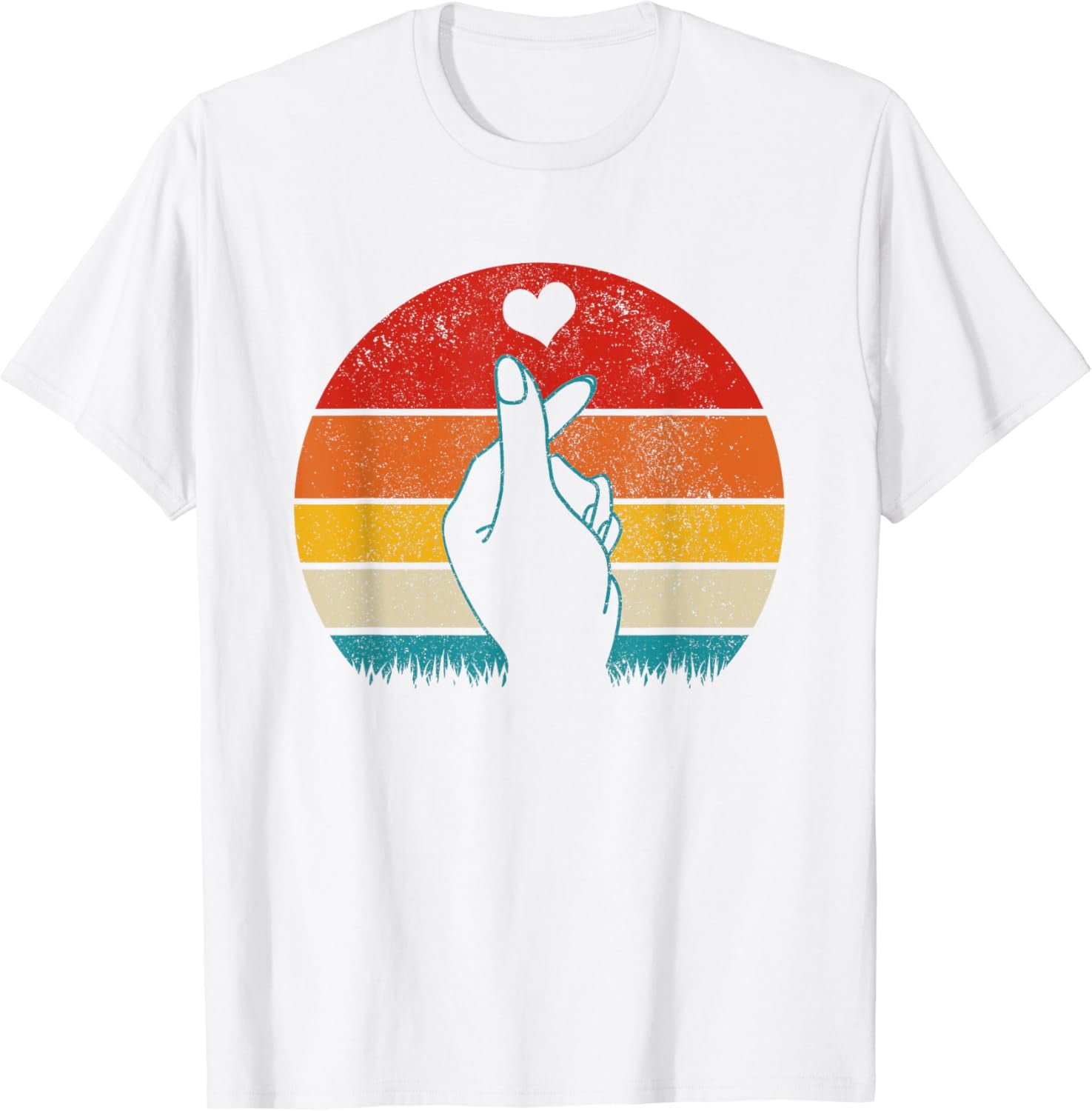 K-Pop Heart Hand Symbol K-Drama Korean Pop Vintage Fan Gift T-Shirt - Walmart.com