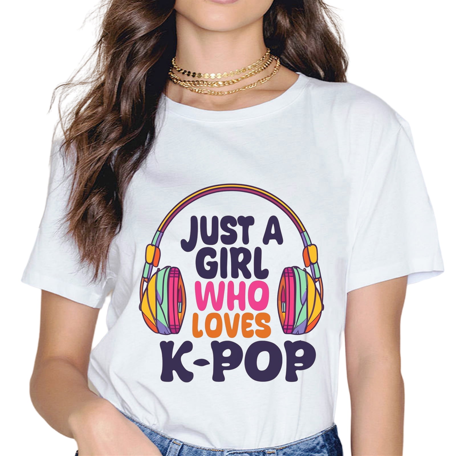 K-Pop Music Girl Just a Girl Who Loves K-Pop Music T-Shirt - Walmart.com