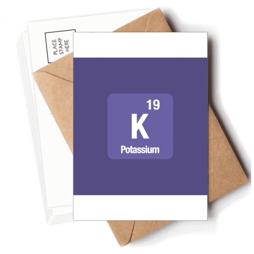 K Potassium Checal Element chem Postcards Envelopes Blank Note Cards ...