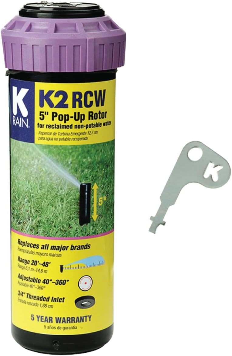 K Rain K2 RCW 3/4" Female Inlet 5" Pop-Up | 2.5 GPM Single Stream ...