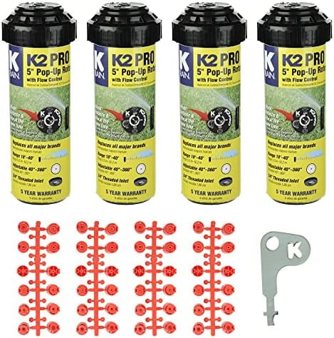 K Rain Pro 3/4" Gear Drive Rotor 5" Pop-Up| 18' - 40' Spray Distance ...