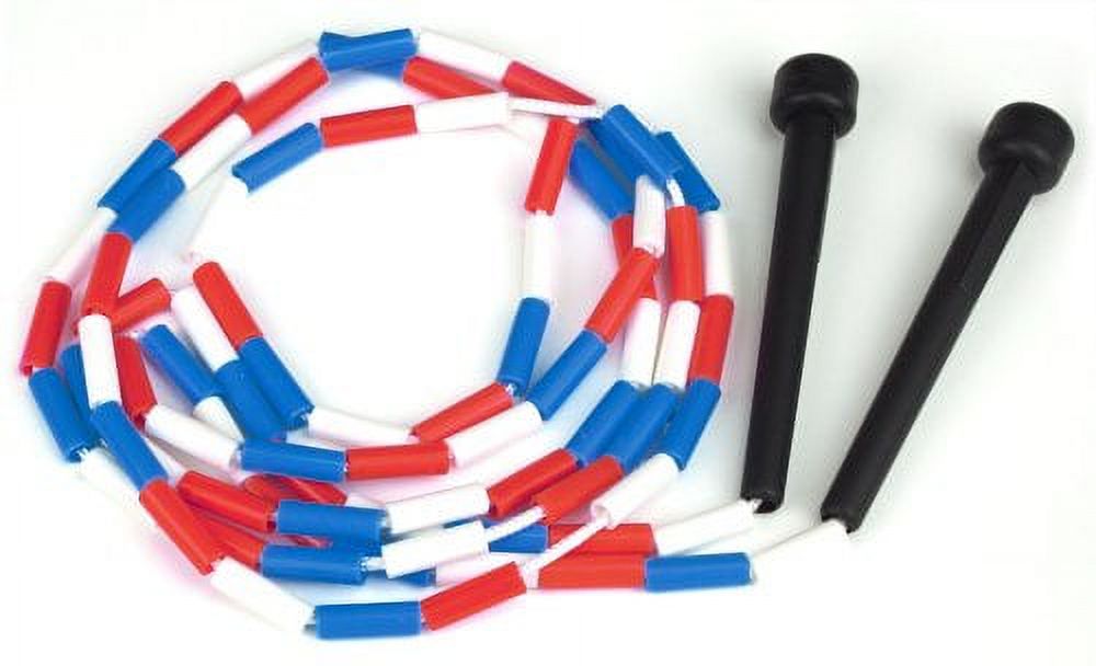 Champion Sports Segmented Plastic Jump Rope, 16 Ft., Red/Blue/White ...