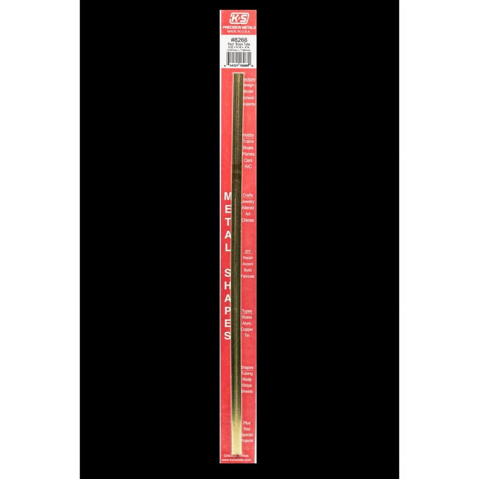 K&S Metal Tubing - Brass, Rectangular, 5/32" x 5/16" Diameter, 12 ...